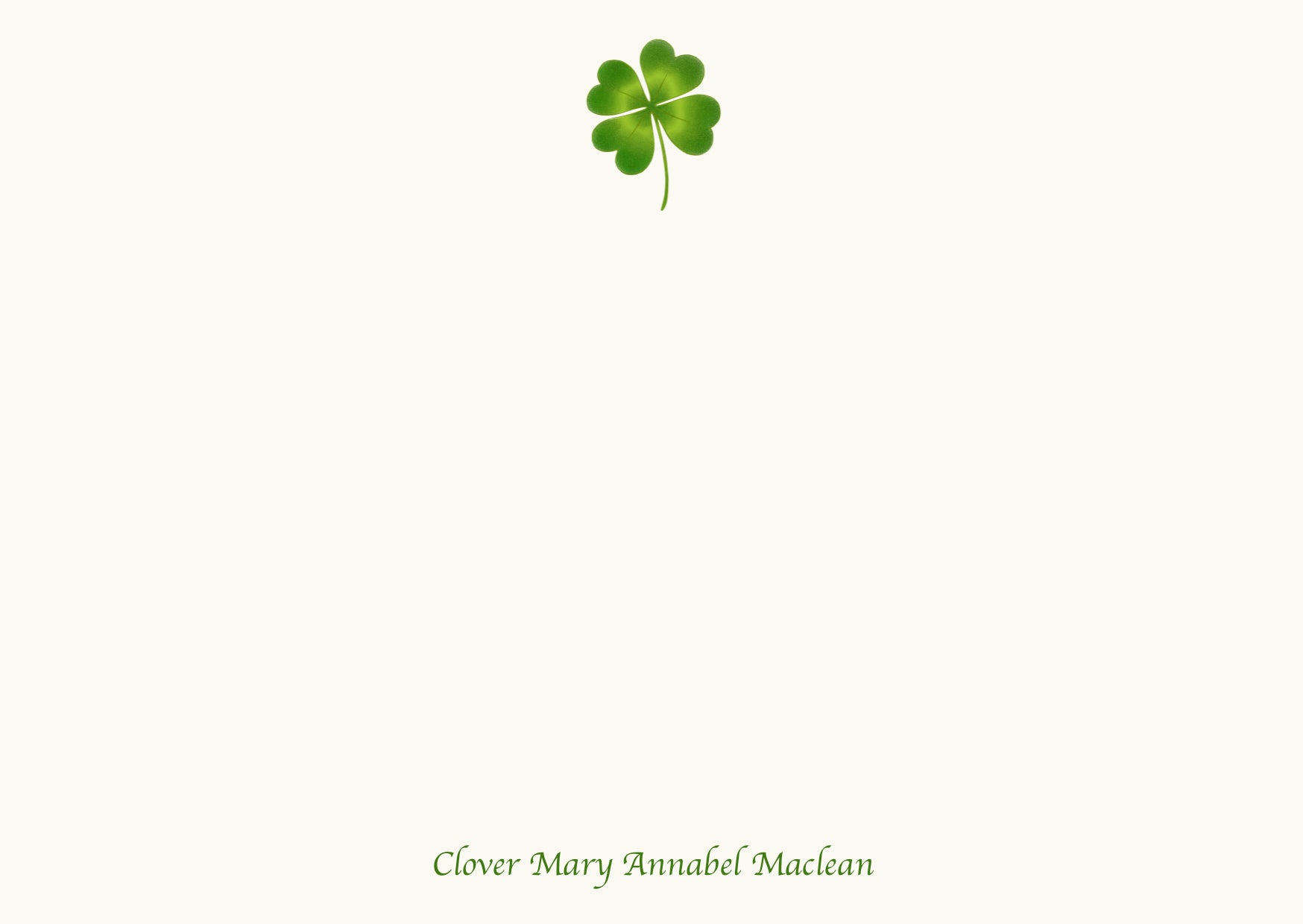 Four Leaf Clover – Small Signatures